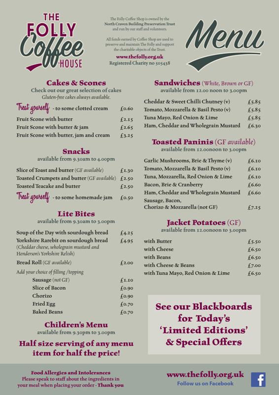 Visit Settle - The Folly Coffee House and Licenced Cafe in Settle